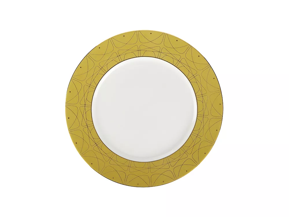 Talerz płytki 27 cm Ćmielów - Jenny Solaris Gold - Sklep Porcelana24.pl