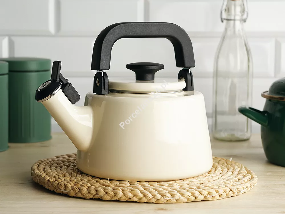 Czajnik emaliowany 2,1 L Forchetto - Moderno Cremoso 1FO.CZA.1222 ...