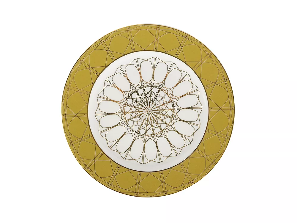 Talerz deserowy 19 cm Ćmielów - Jenny Solaris Gold - Sklep Porcelana24.pl