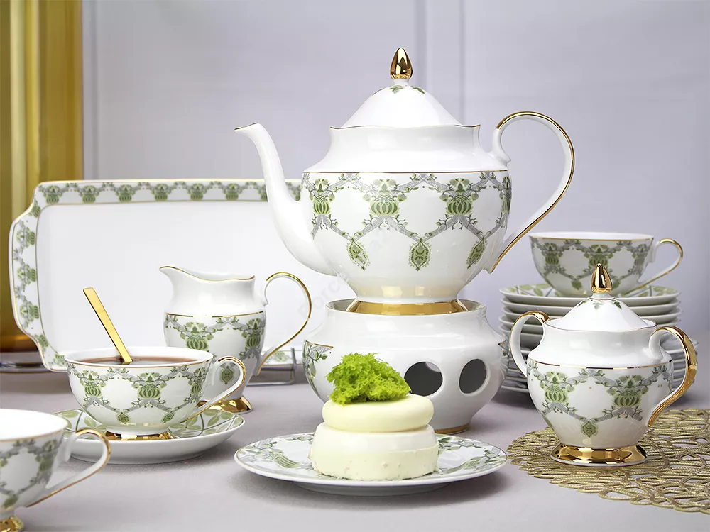 Garnitur do herbaty na 6 osób (23 el.) Ćmielów - Astra G904 Meander